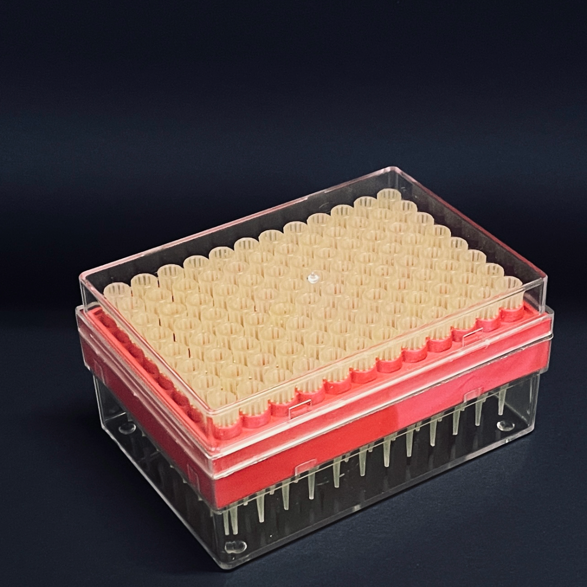 Yellow Tips in Rack Eppendorf Type 5–200 µl - monolab – Monolabshop